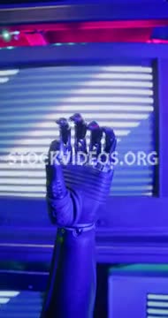 Mind controlled robotic arm moving fingers, bionic prosthesis ...
