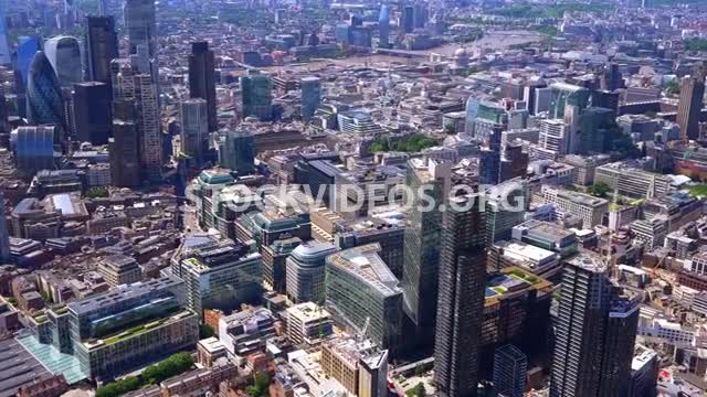 Amazing aerial view of London city, 135 Bishopsgate, Broadgate UK ...