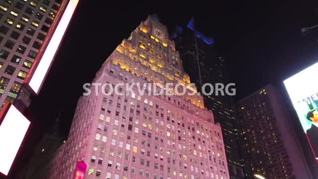 Times Square, large LED screens street digital advertising in the ...