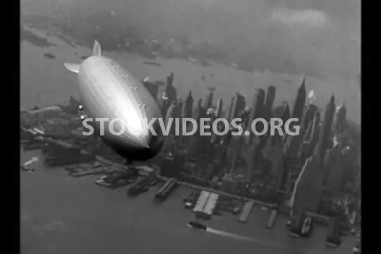 Graf Zeppelin Hindenburg over New York USA, airship disaster, explosion ...